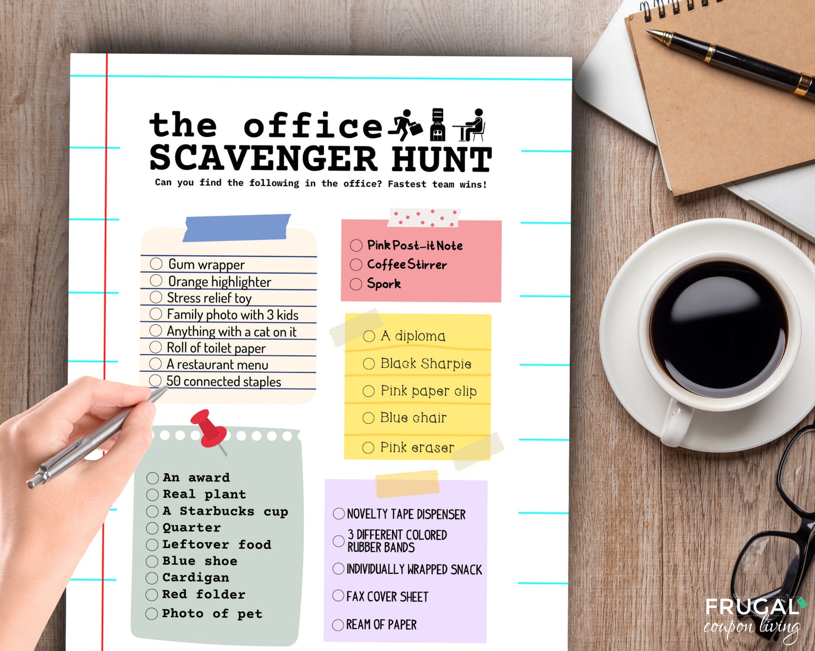 Office Scavenger Hunt for Adult Fun Office Party Games for - Etsy