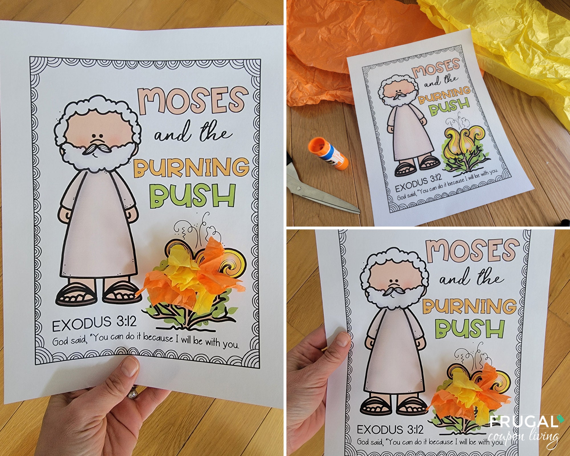 Moses and the Burning Bush Craft Printable & Coloring Page | Exodus 3 ...