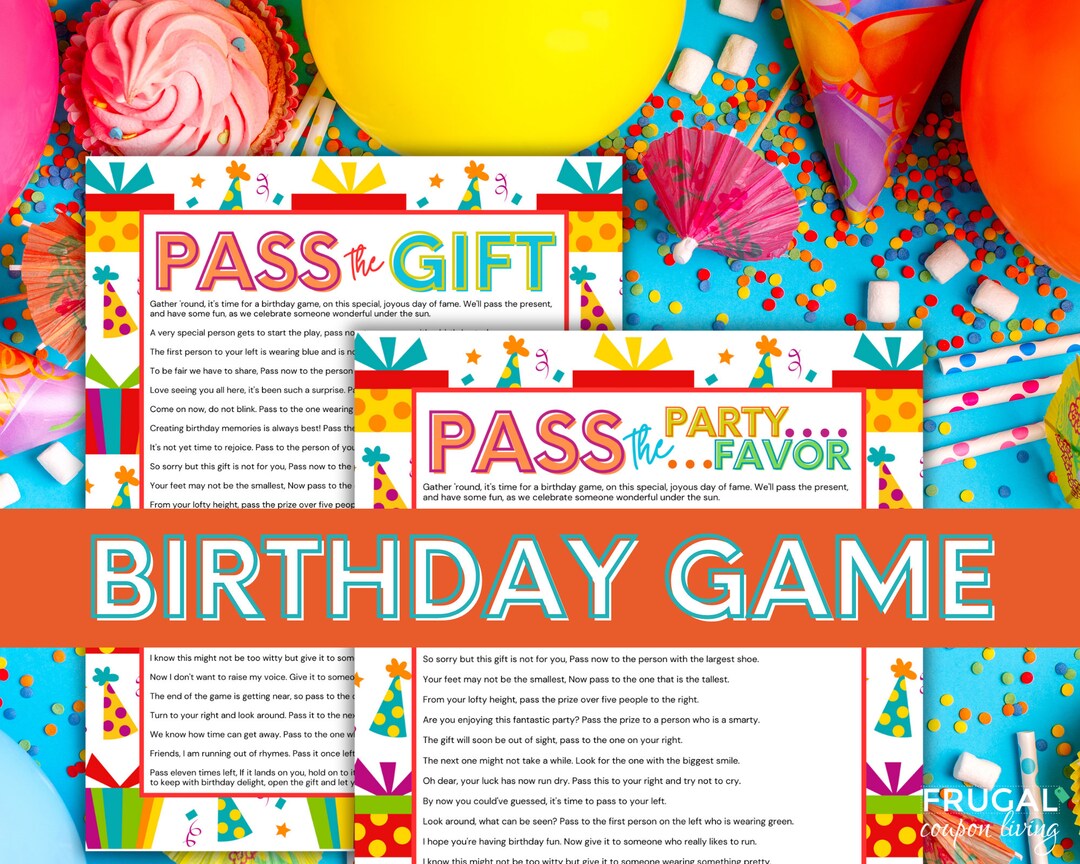 Birthday Pass the Gift Game | Group Birthday Party Game | Left Right ...