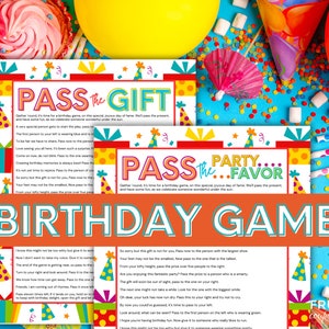 Birthday Pass the Gift Game | Group Birthday Party Game | Left Right ...