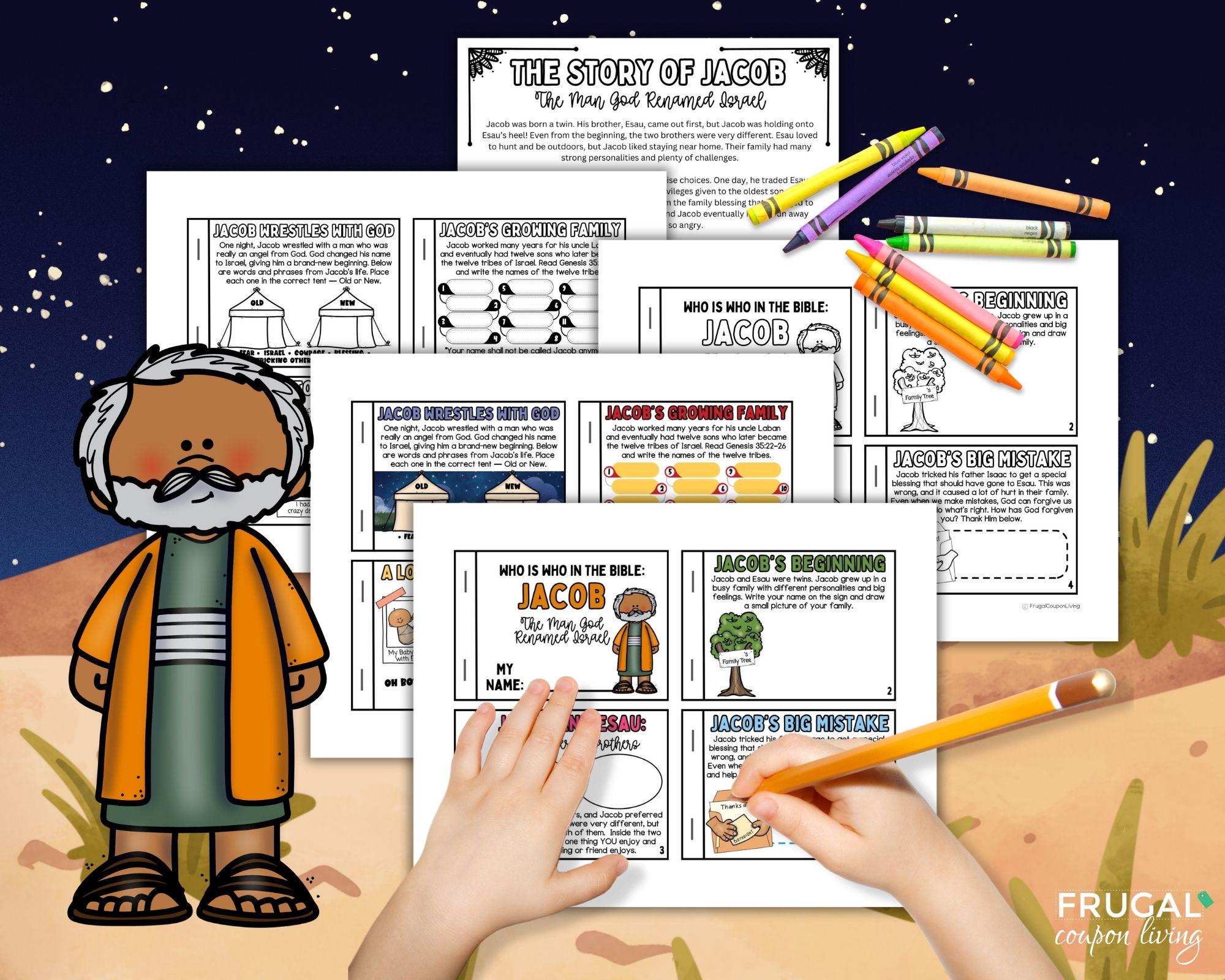 Jacob Bible Character Book Printable, Who's Who in the Bible Character ...