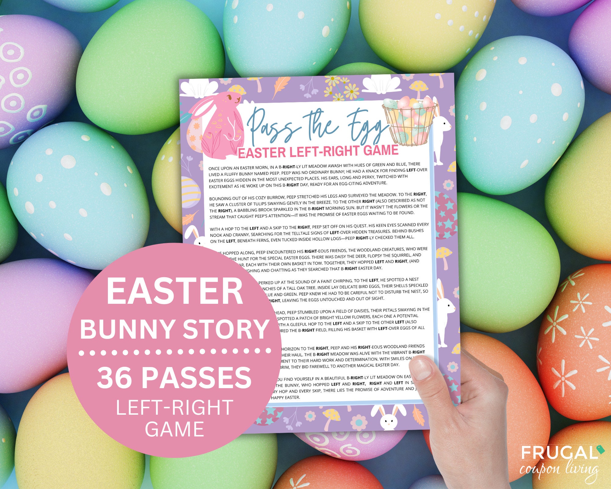 Easter Pass the Gift Game, Easter Left Right Game Pass the Parcel ...