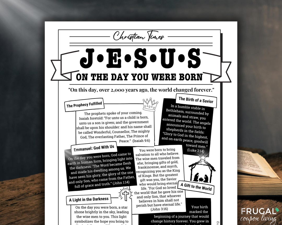 Jesus on the Day You Were Born December 25, Jesus' Birth Prophecy ...