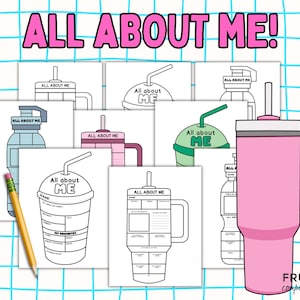 All About Me Water Bottle Worksheets, Get-to-know-you First Week of ...