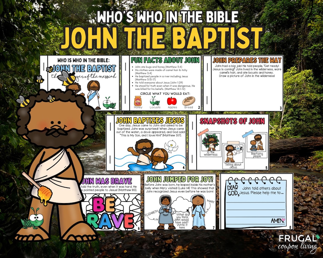 John the Baptist Craft, Life of John the Baptist Bible Character Study ...