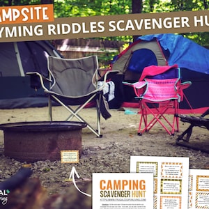 20 Camping Scavenger Hunt Riddles for Kids PDF | Rhyming Outdoor ...