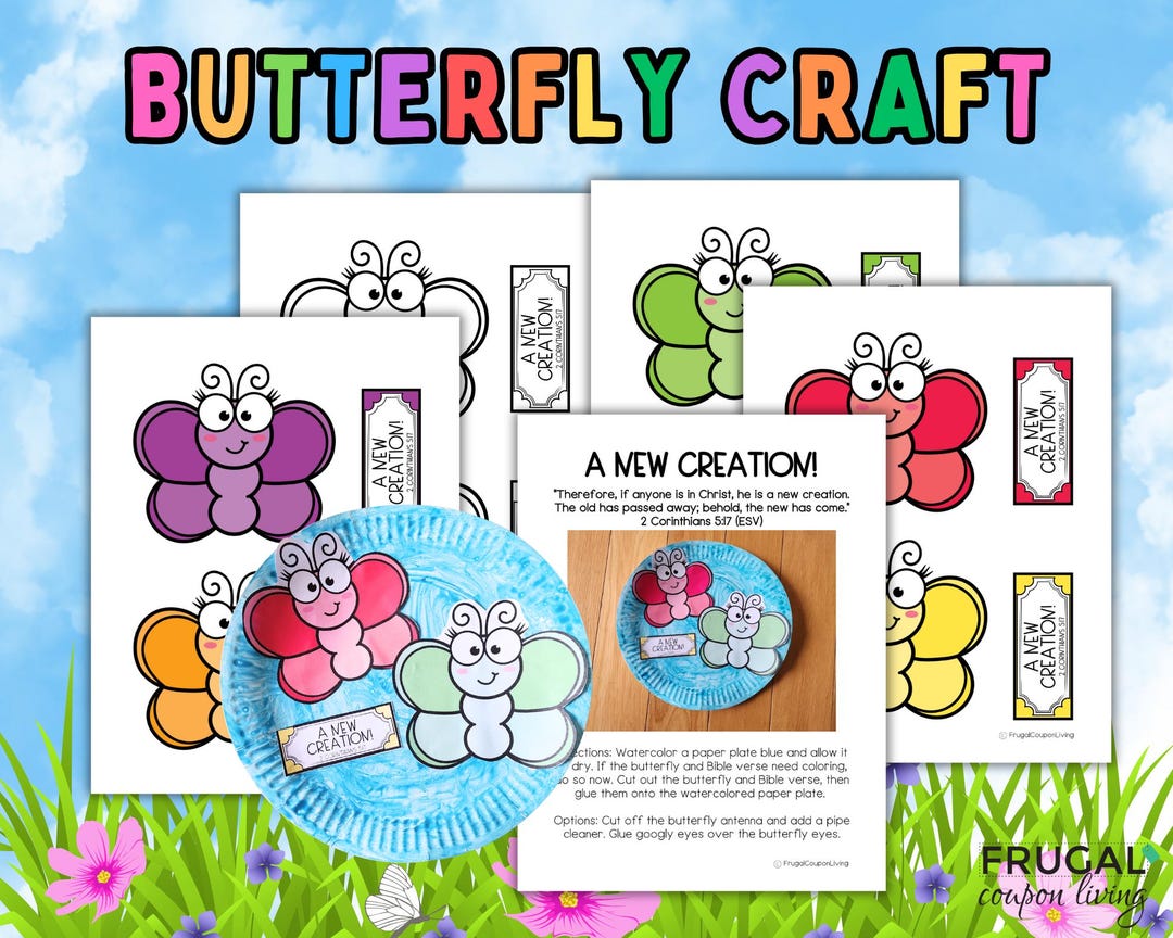 A New Creation Butterfly Craft for Kids, 2 Corinthians 5:17 New Life in ...