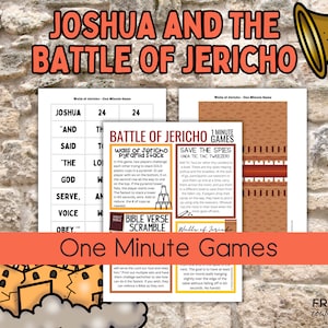 Joshua and the Battle of Jericho Craft Bundle for Kids, 10 Sunday ...