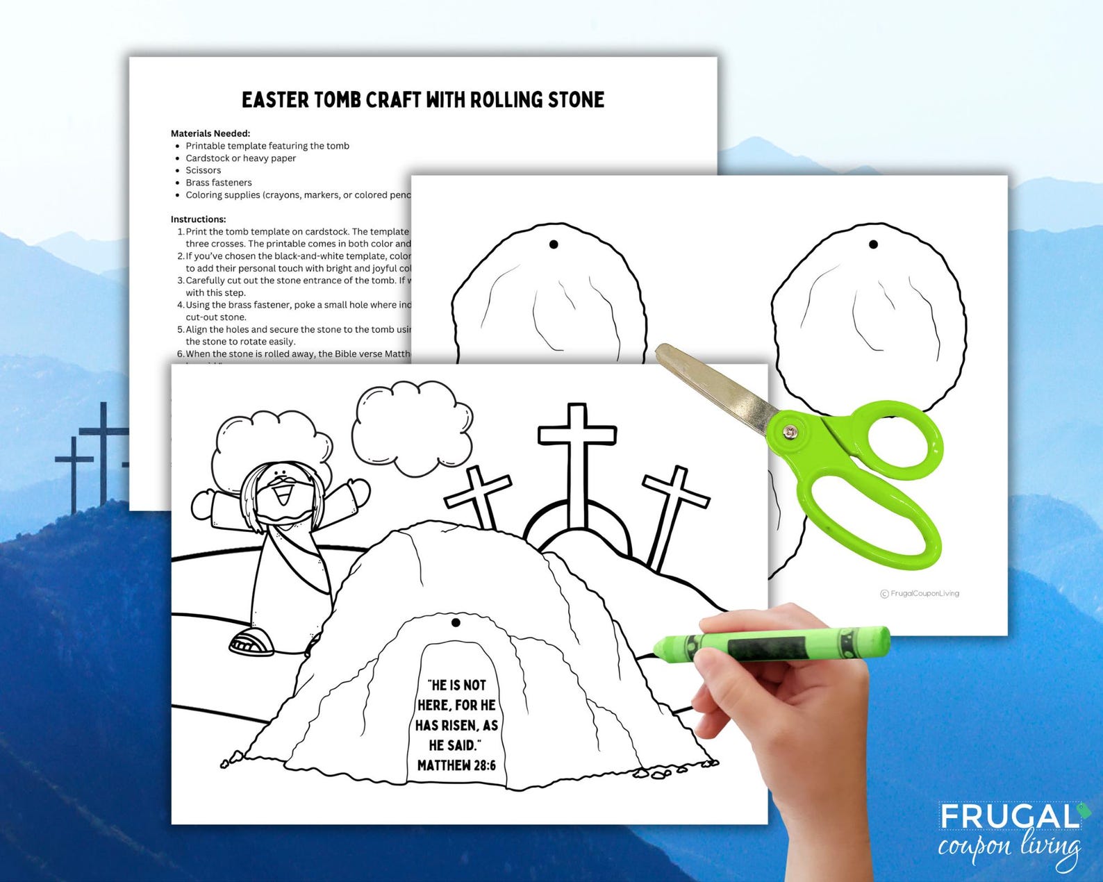 Empty Tomb Craft for Kids, Jesus Resurrection Christian Easter Craft ...