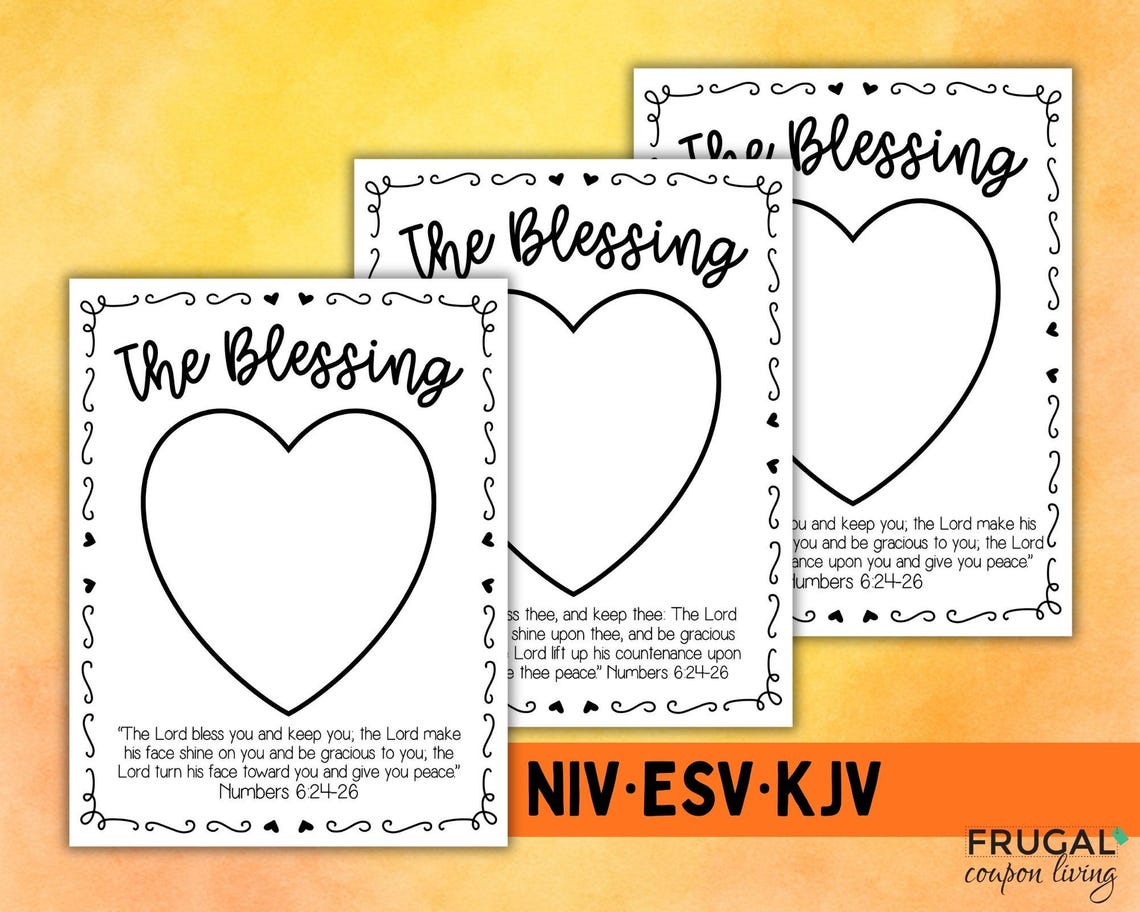 The Blessing Numbers 6:24-26 Prayer Handprint Art, “the Lord Bless You ...