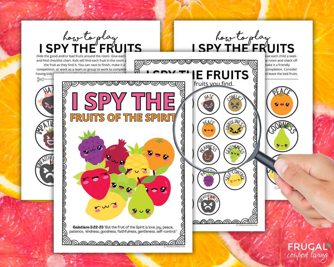 Fruits of the Spirit I Spy Kids' Activity, Fruit of the Holy Spirit ...