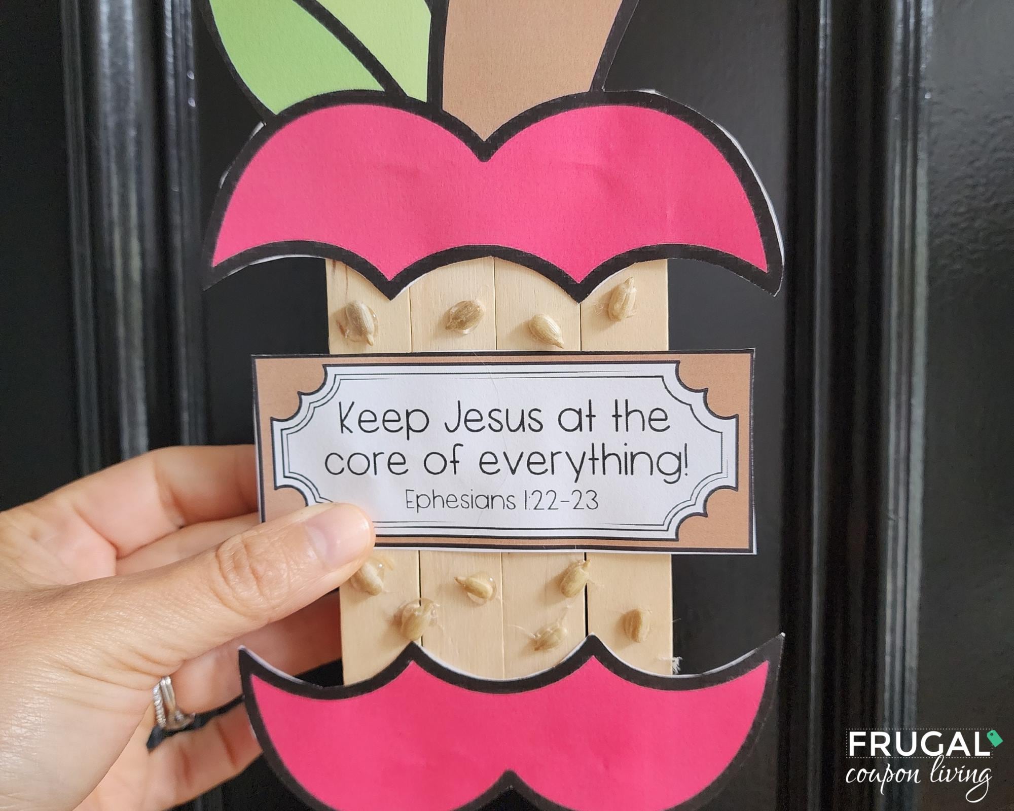 Christian Apple Craft, Sunday School Activity, Keep Jesus at the Core ...