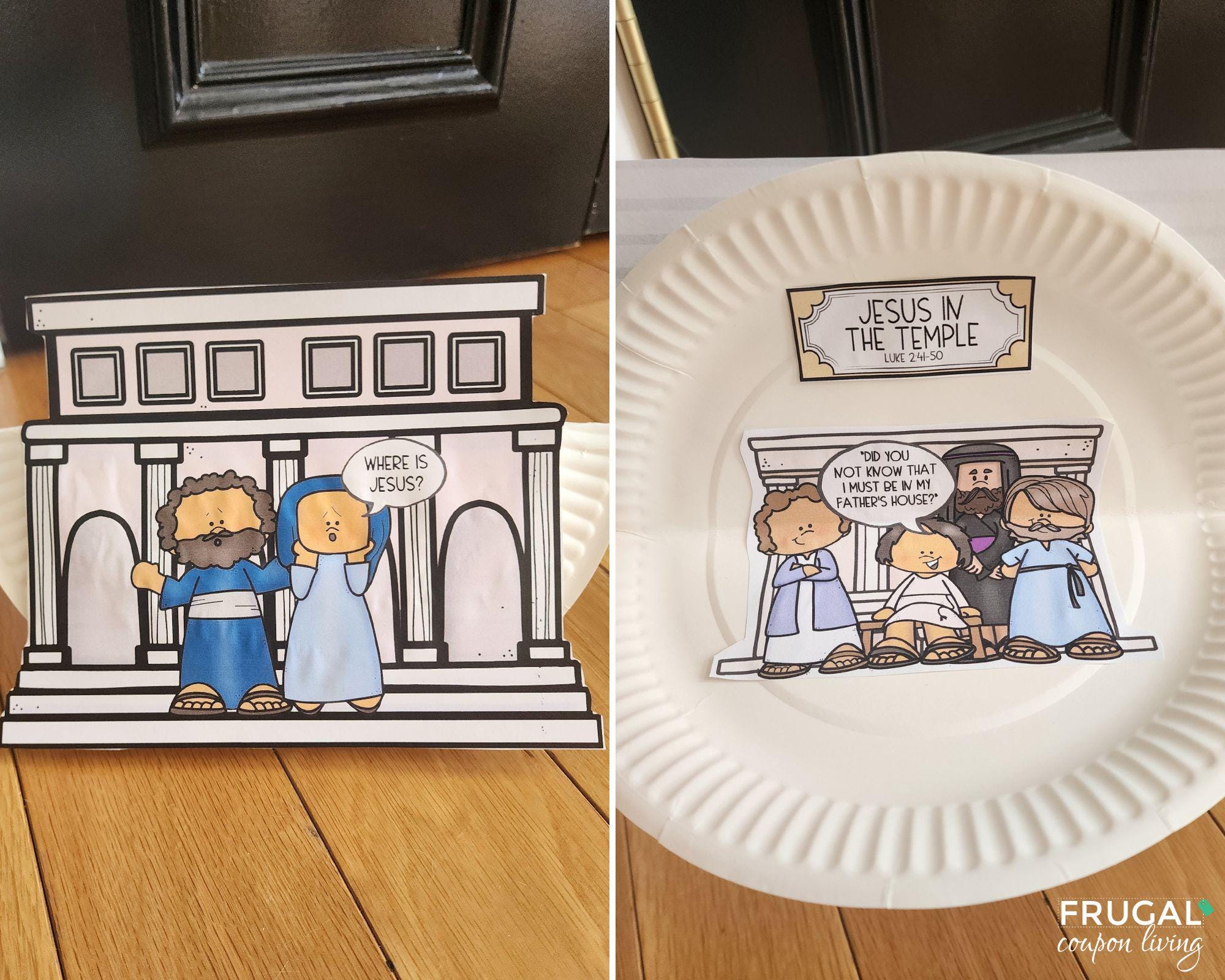 The Boy Jesus in the Temple Craft for Kids, Young Jesus at the Temple ...
