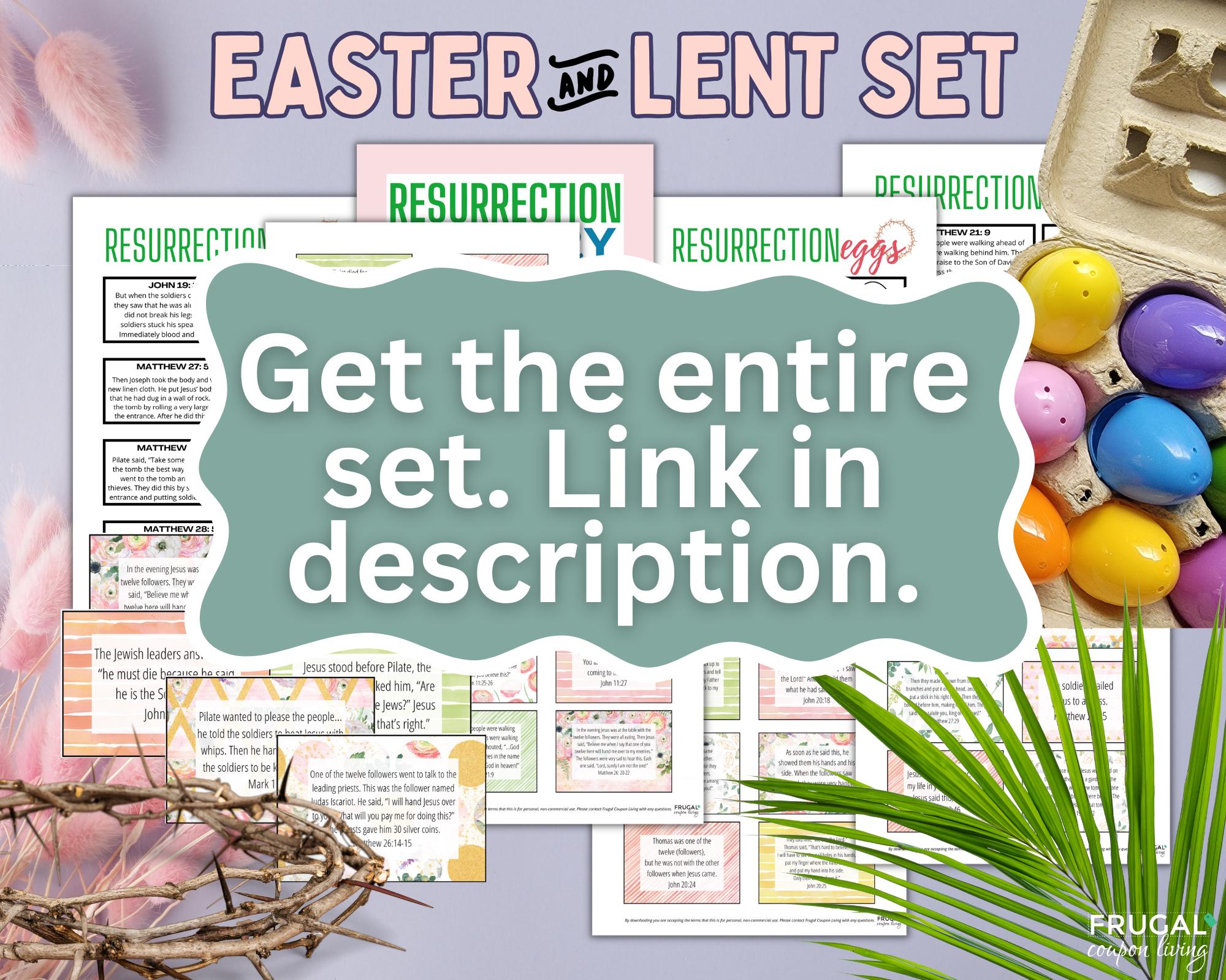 Resurrection Eggs Bible Verses Printable, 12 Days of Easter Countdown ...