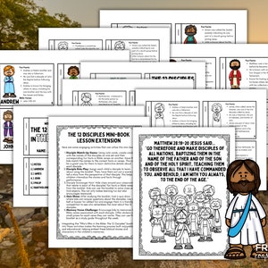 The 12 Disciples Craft Mini Book, 12 Disciples of Jesus Facts Bible ...