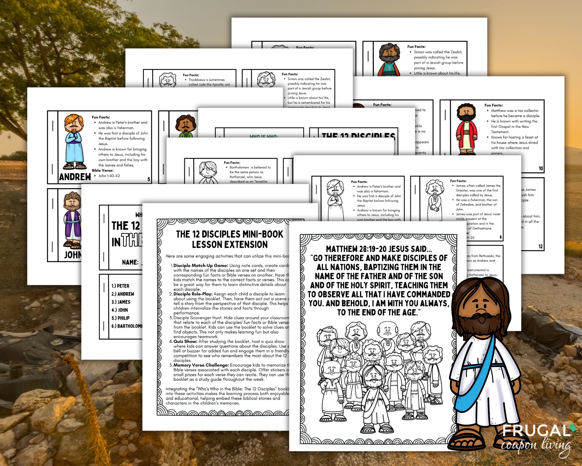 The 12 Disciples Craft Mini Book, 12 Disciples of Jesus Facts Bible ...