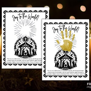 Nativity Star Handprint Art Kids Activity, Joy to the World Handprint ...