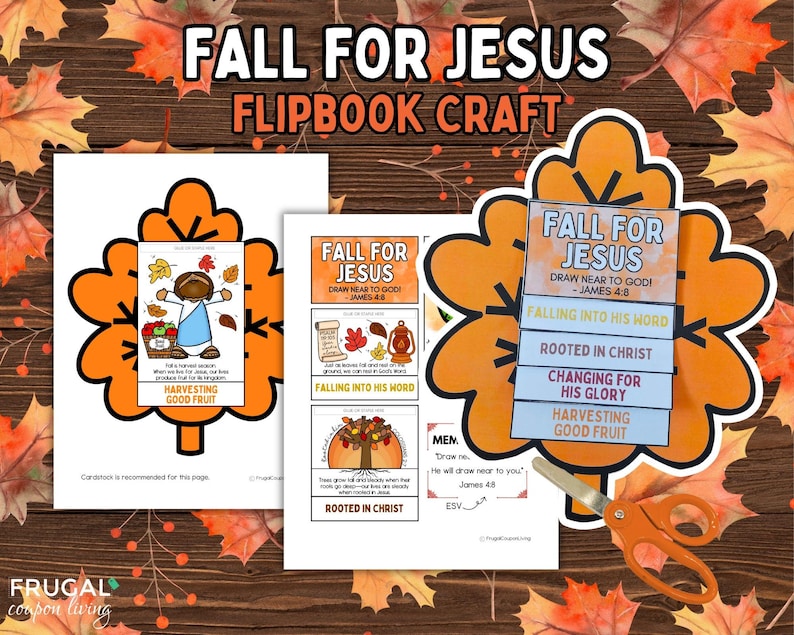 Fall for Jesus Bible Craft for Kids, Autumn Bible Activity, Fall Leaf ...