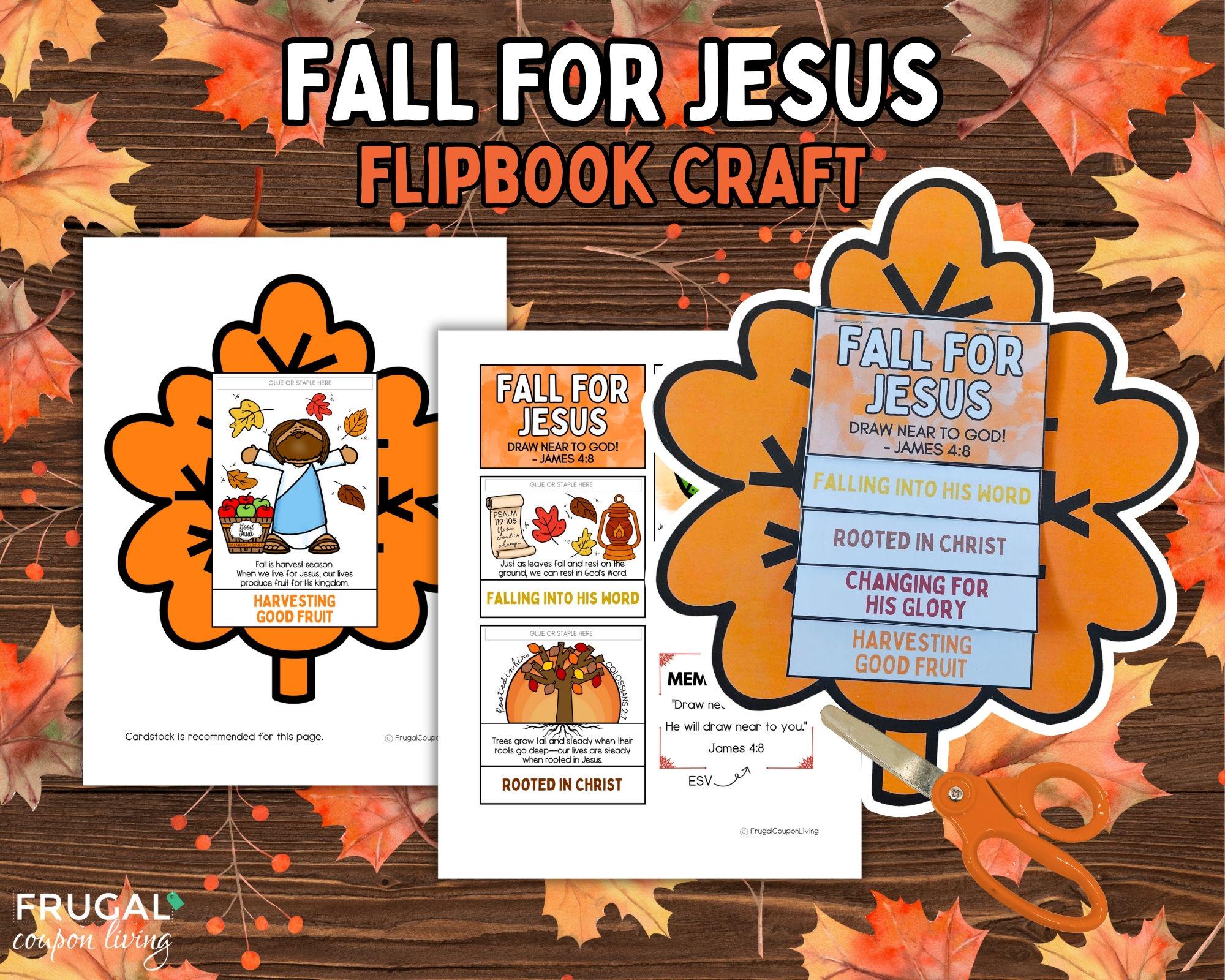 Fall for Jesus Bible Craft for Kids, Autumn Bible Activity, Fall Leaf ...