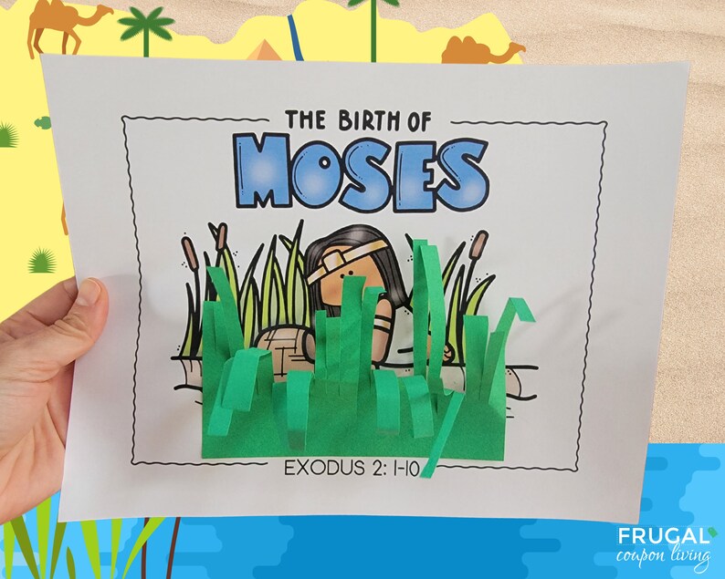 Baby Moses Craft for Kids | Birth of Moses Printable Activities for ...