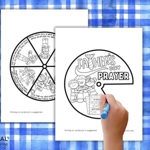 Father's Day Prayer Wheel Bible Craft for Kids, Printable Christian ...