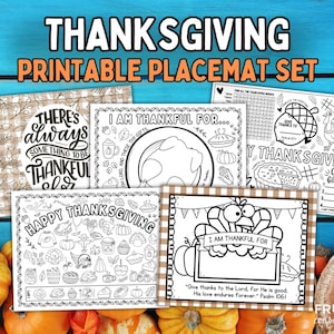 Christian Printable Thanksgiving Placemat, Thanksgiving Coloring ...