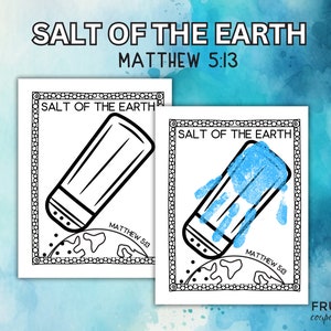 Salt and Light Craft for Kids, Sunday School Handprint Art, Salt of the ...