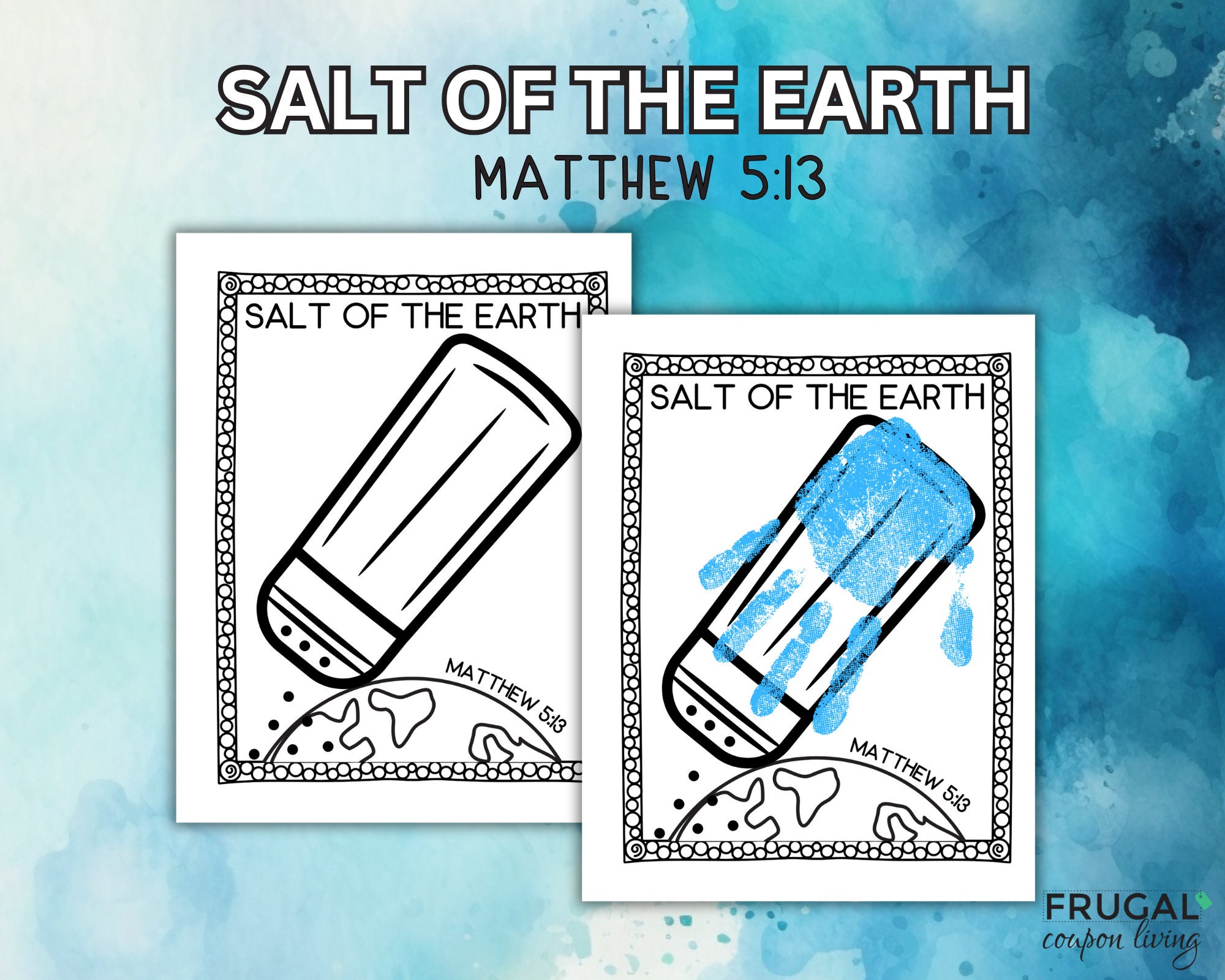 Salt and Light Craft for Kids, Sunday School Handprint Art, Salt of the ...