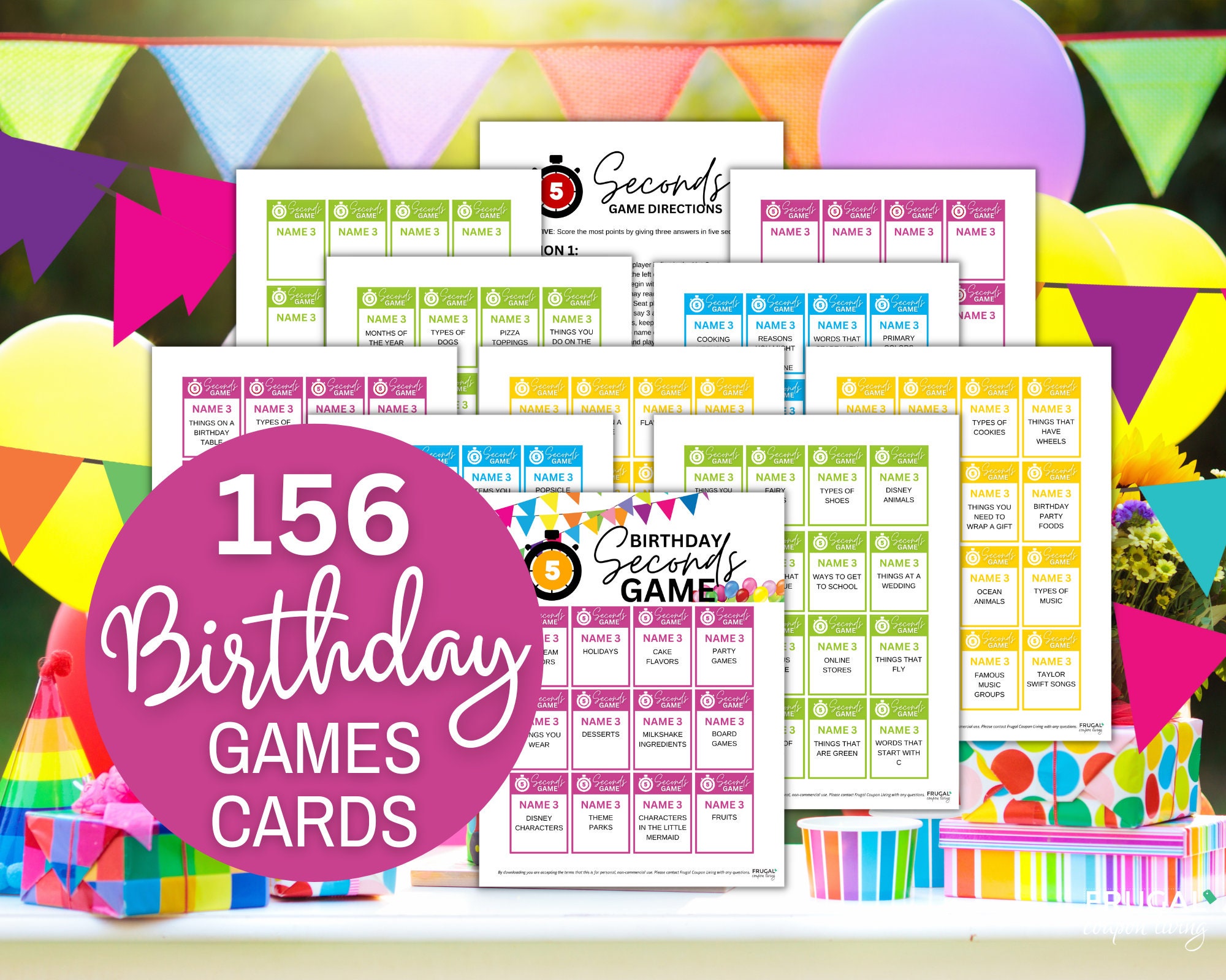 5 Second Birthday Game Printable 156 Editable 5 Second Game - Etsy