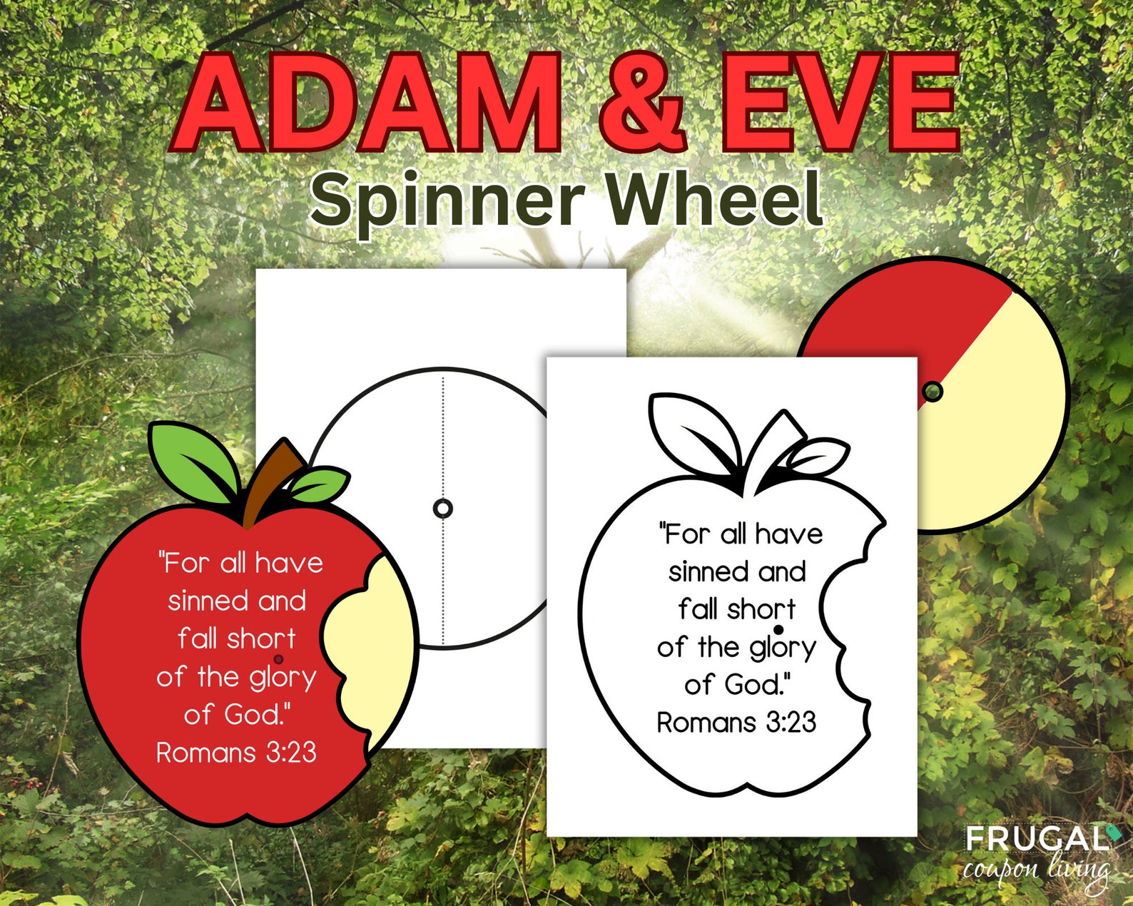 Adam and Eve Crafts for Sunday School Printable Set, Garden of Eden ...