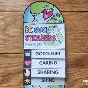 Christian Earth Day Flipbook Printable Craft, God's Creation Adam & Eve ...