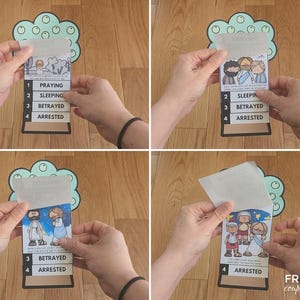Jesus Prays in the Garden Flipbook Bible Craft for Kids, Jesus Praying ...