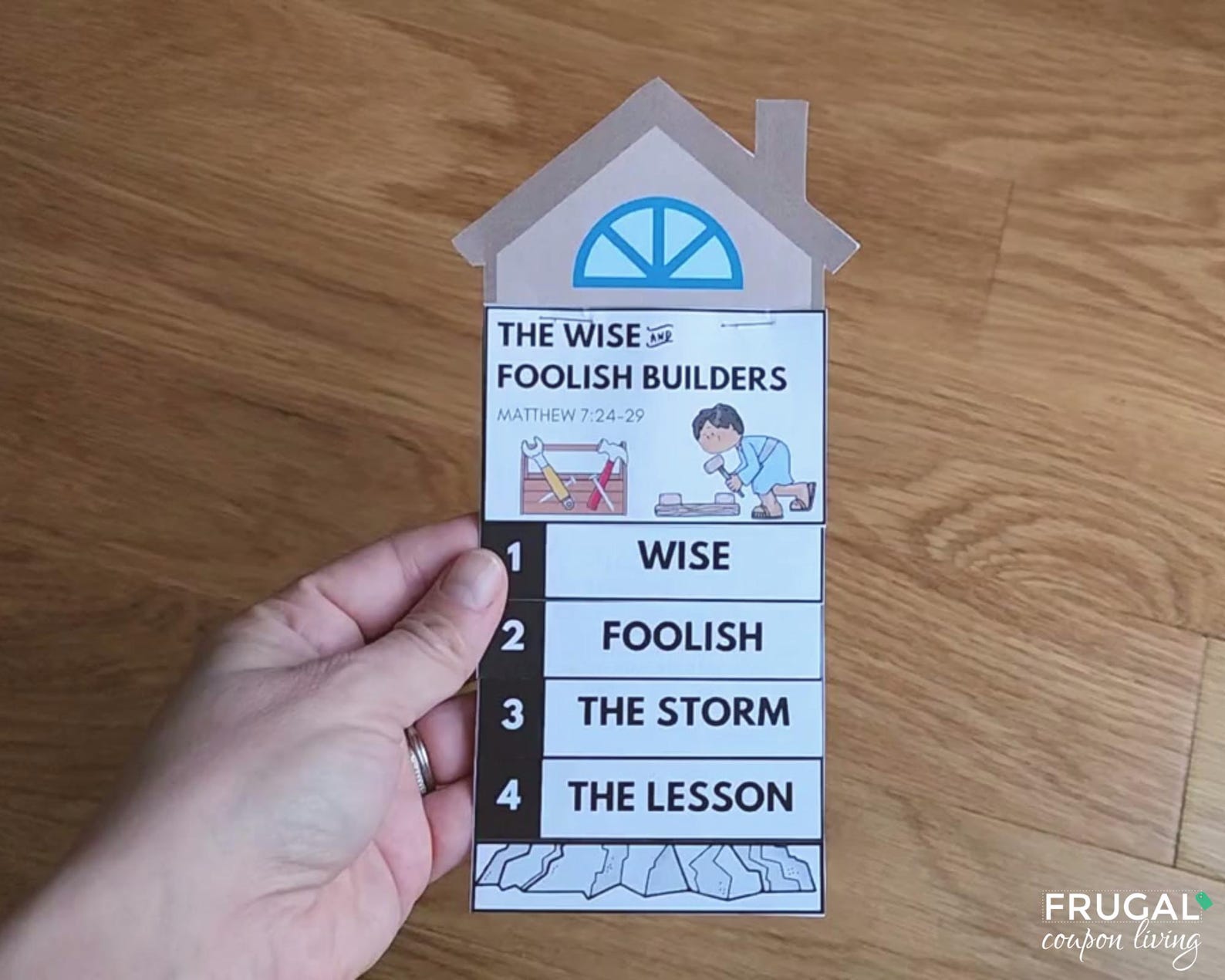 The Wise and Foolish Builders Craft Set, Parables of Jesus Activity Set ...
