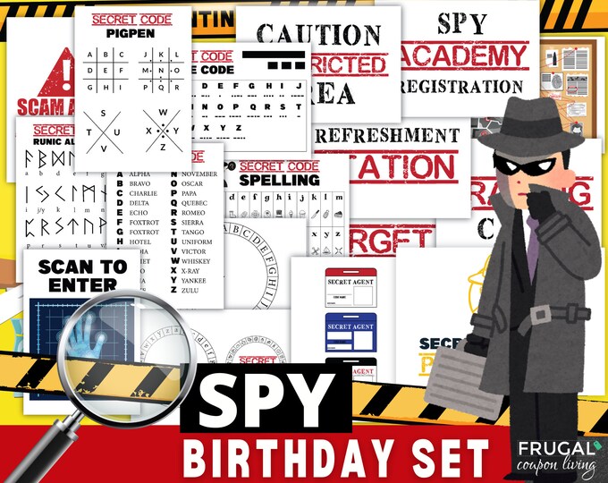 Secret Agent Spy Activity Games File Booklet Editable INSTANT DOWNLOAD ...