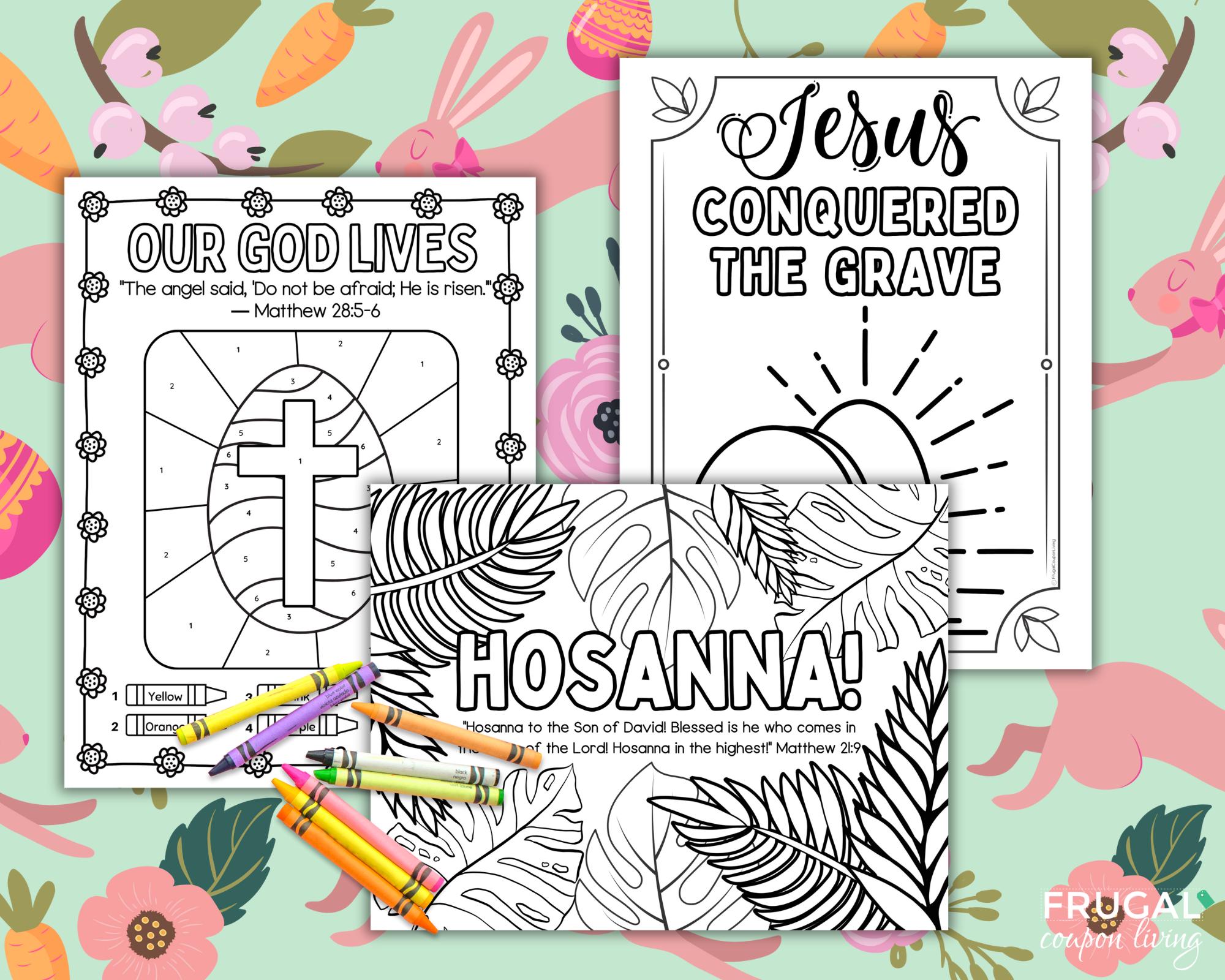 Easter Coloring Pages for Kids, Kids Church Easter Sunday School ...