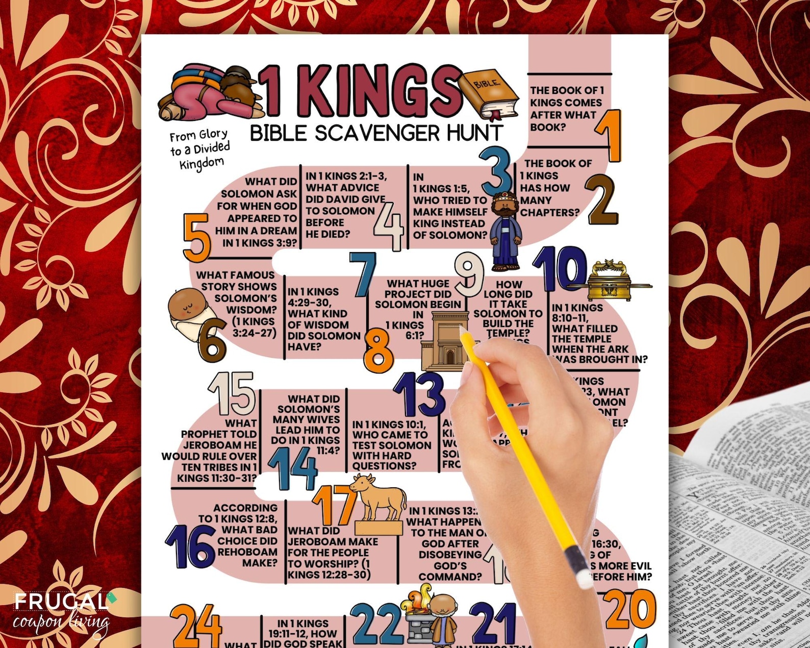 1 Kings Bible Scavenger Hunt, Israel’s Split Book of 1 Kings Bible ...