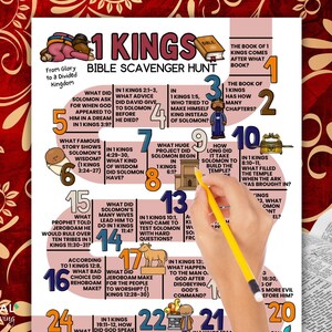 1 Kings Bible Scavenger Hunt, Israel’s Split Book of 1 Kings Bible ...