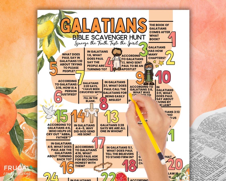 Paul's Letters Bible Scavenger Hunts Romans, Corinthians, Galatians ...