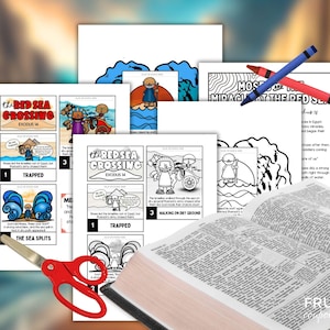 Moses and the Red Sea Craft, Crossing the Red Sea Mini Book Activity ...