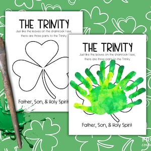 Christian St. Patrick's Day Printable Set, Holy Trinity Coloring Pages ...