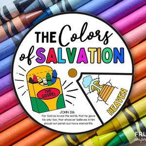 Gospel of Salvation Coloring Wheel, the Color Gospel Wheel Sunday ...