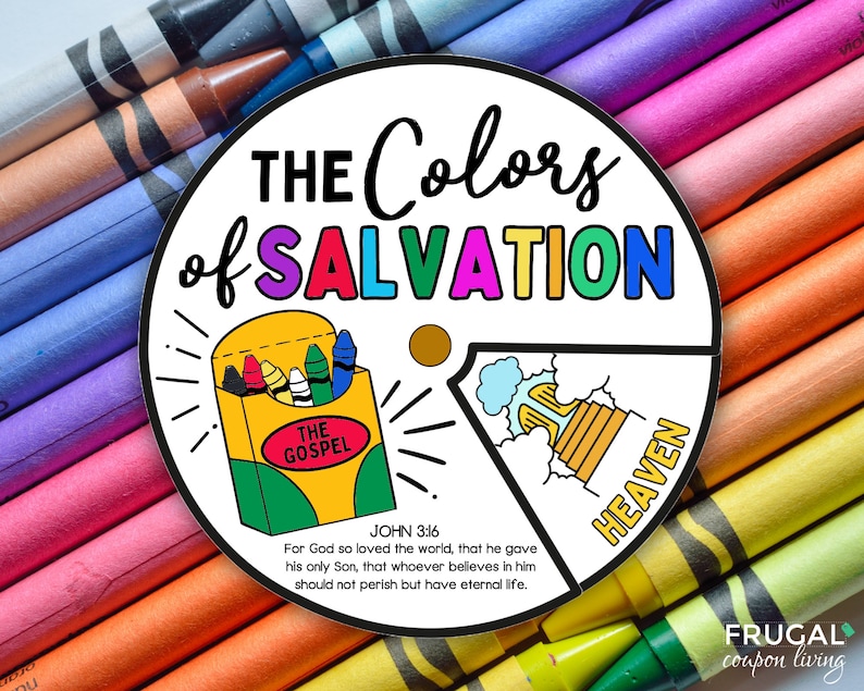 Gospel of Salvation Coloring Wheel, the Color Gospel Wheel Sunday ...