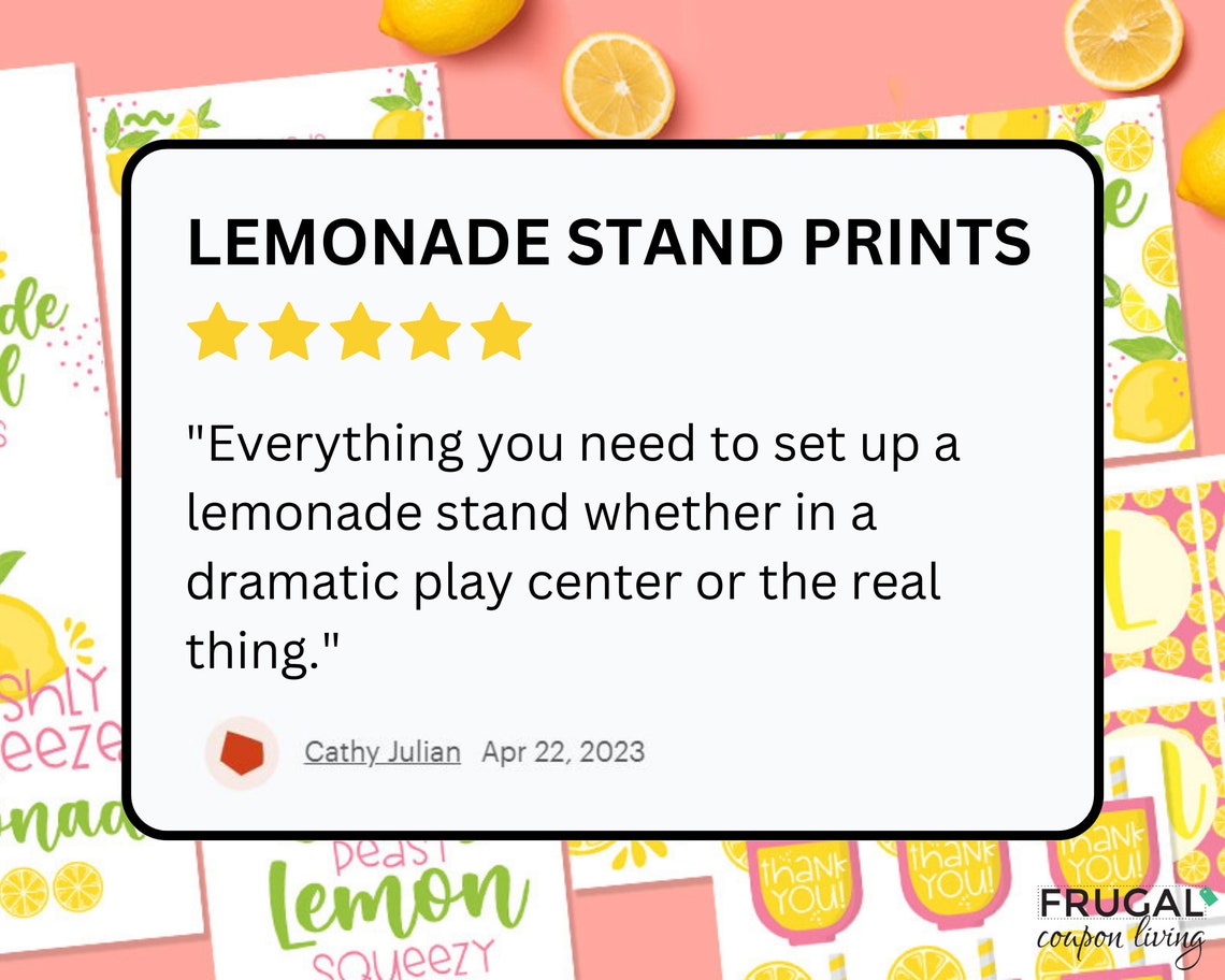 Cute Lemonade Stand Signs Printable Set | Banner, Price Sheet, Sales ...