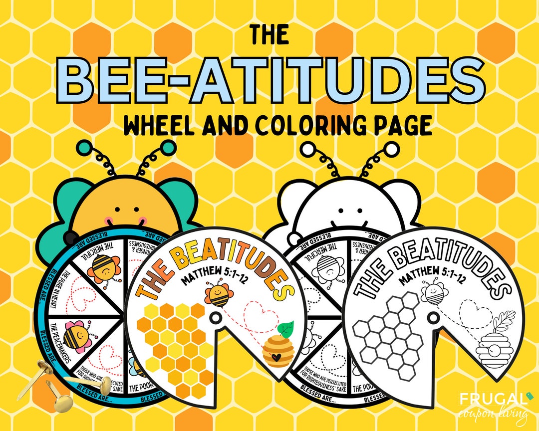 Beatitudes for Kids Bible Verse Activity the Beatitudes Coloring Wheel ...
