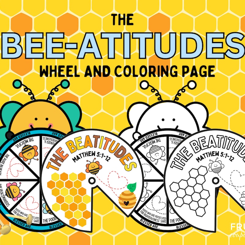 Bee Attitudes Bible Craft - Etsy