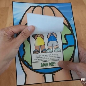 Whole World in His Hands Flipbook Craft Printable, God's Creation ...
