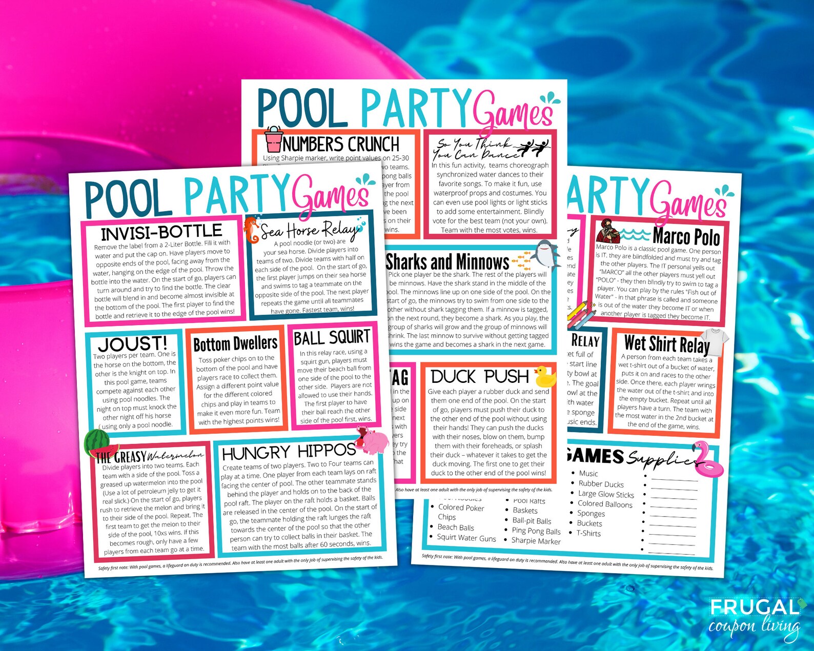 Splash-tastic Pool Party Games Printable 18 of the Best - Etsy Canada