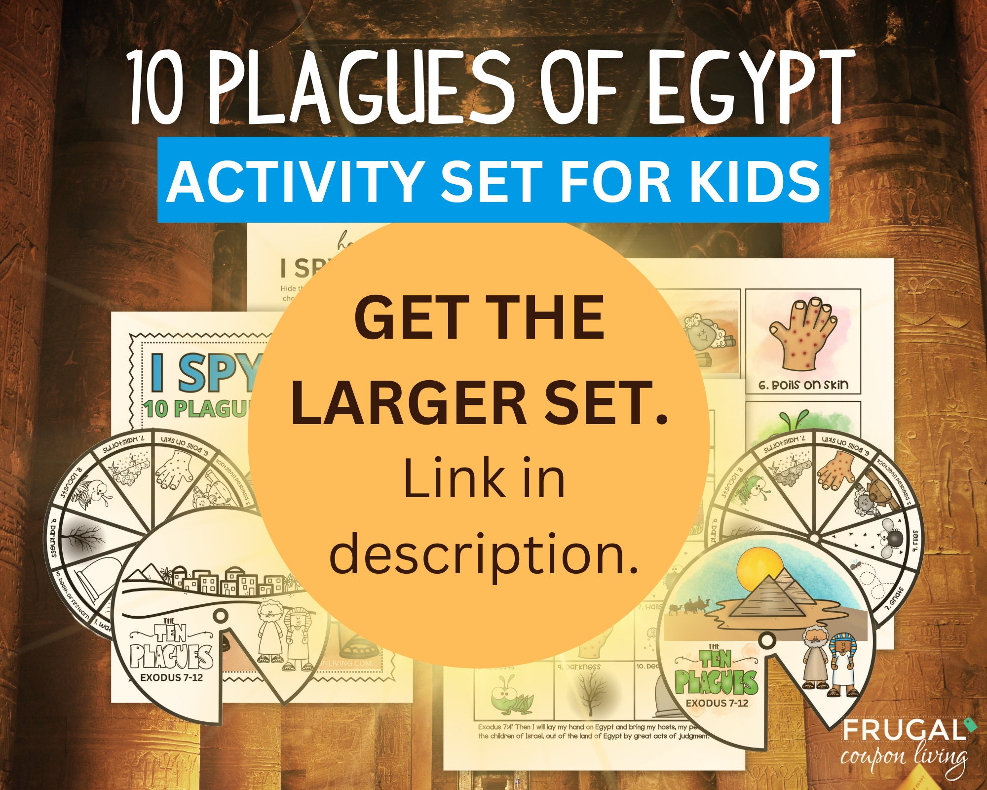 10 Plagues I Spy Kids' Activity | Ten Plagues of Egypt Matching Game ...