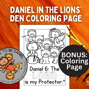 Daniel in the Lions' Den Coloring Wheel, Daniel and the Lions' Den ...
