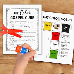Color Gospel Message Cube for Kids, 3-D Cube Printable Message of ...